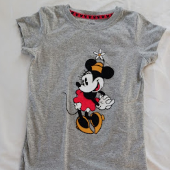 Disney | Shirts & Tops | Minnie Mouse Gray Girls 66x Tshirt | Poshmark
